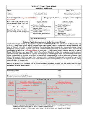 Fillable Online schools smcps Department of Aging & Human Services - St. Mary's County, MD Fax ...