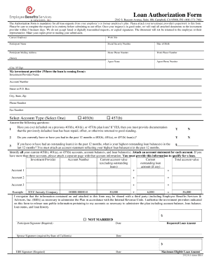 Fillable Online Loan Authorization Form 2542 S Fax Email Print - pdfFiller