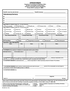 Fillable Online mich Form WC-200 Fax Email Print - pdfFiller