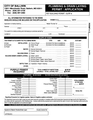 Fillable Online PLUMBING & DRAIN LAYING Fax Email Print - pdfFiller