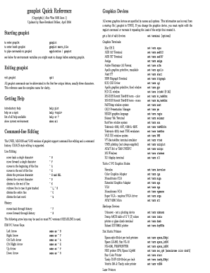 Fillable Online gnuplot gnuplot Quick Reference Fax Email Print - pdfFiller
