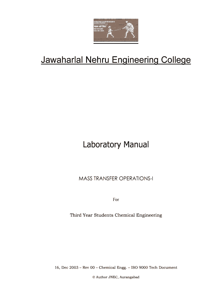 Fillable Online jnec MTO-I - Jawaharlal Nehru Engineering College Aurangabad - jnec Fax Email ...