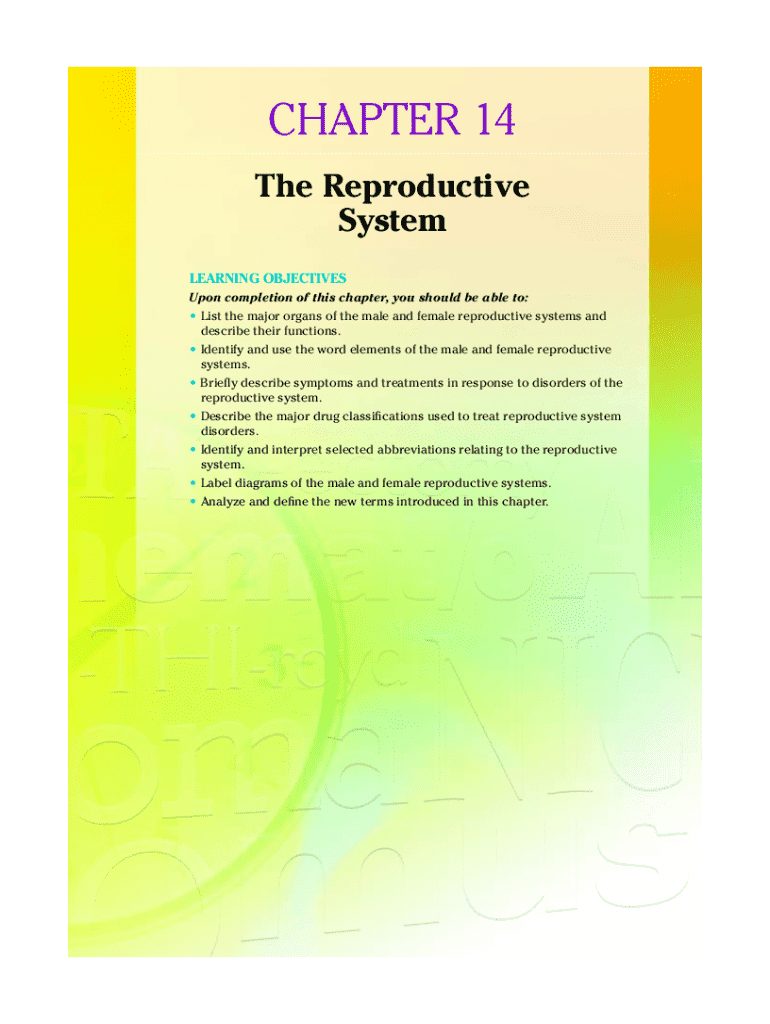 Fillable Online Chapter 14 - the Reproductive System Fax Email Print ...