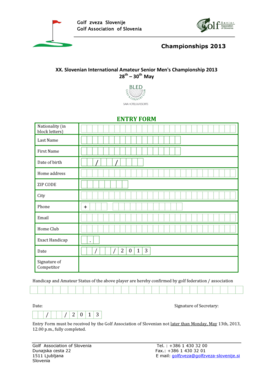 Fillable Online ENTRY FORM / / + . Fax Email Print - pdfFiller