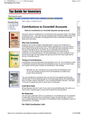 Fillable Online to Coverdell Accounts Fax Email Print - pdfFiller