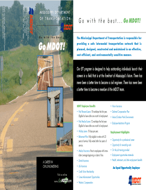 Fillable Online Civil engineer brochure.qxd - Mississippi Department of ...