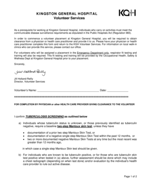 Fillable Online Medical form here - Kingston General Hospital Fax Email Print - pdfFiller