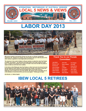Fillable Online ibew5 Fall 2013 - IBEW Local Union #5 - ibew5 Fax Email ...