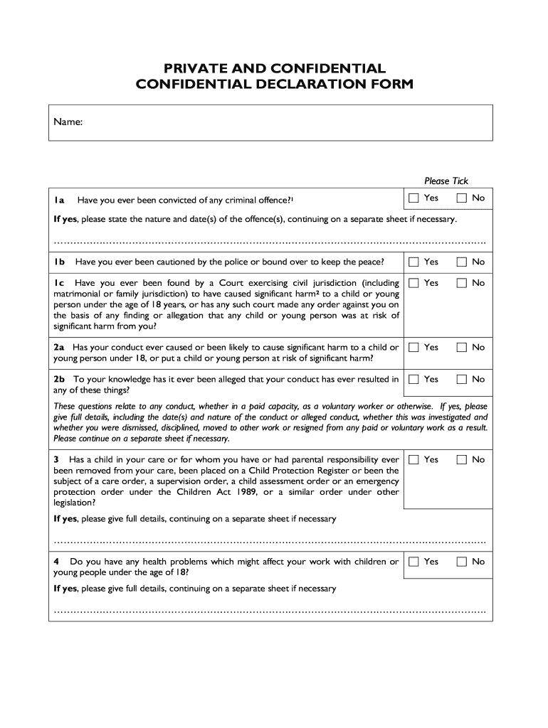 Fillable Online safeguarding chichester anglican PRIVATE AND ...