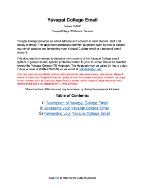 Fillable Online Yavapai College Email Fax Email Print - pdfFiller