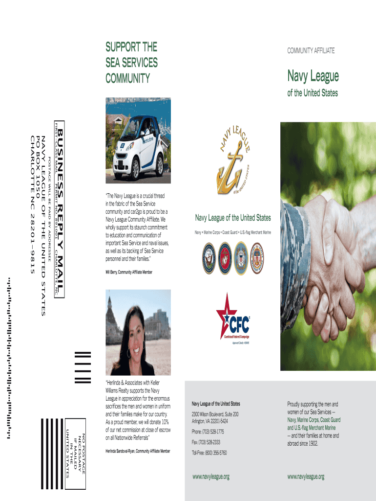 Fillable Online navyleague Community Affiliate Membership Application ...