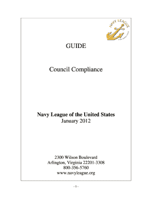 Fillable Online navyleague GUIDE Council Compliance - Navy League of ...