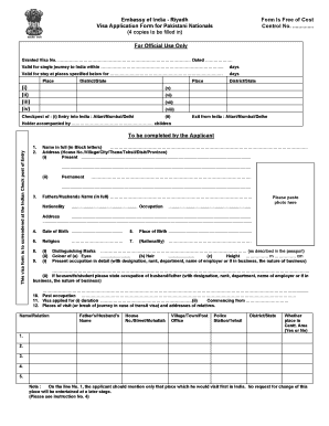 Fillable Online indianembassy org Embassy of India - Riyadh ...
