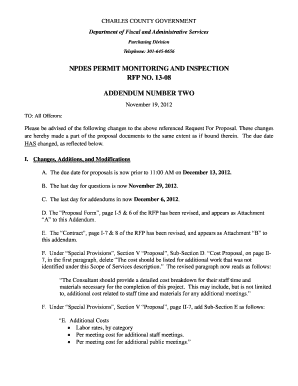Fillable Online charlescounty NPDES PERMIT MONITORING AND INSPECTION ...