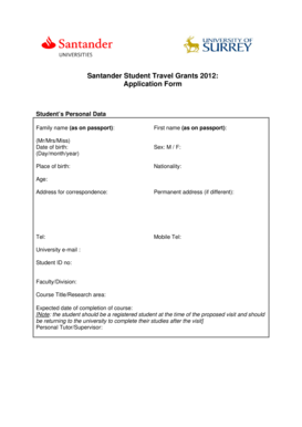 Fillable Online surrey ac Students Personal Data - surrey ac Fax Email Print - pdfFiller