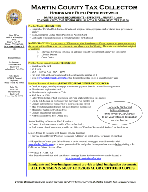 Fillable Online Martin County Tax Collector Fax Email Print - pdfFiller