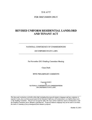 Fillable Online uniformlaws REVISED UNIFORM RESIDENTIAL LANDLORD AND ...
