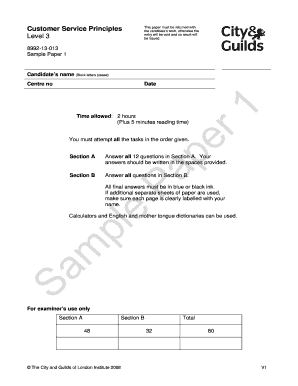 Fillable Online Customer Service Principles Fax Email Print - pdfFiller