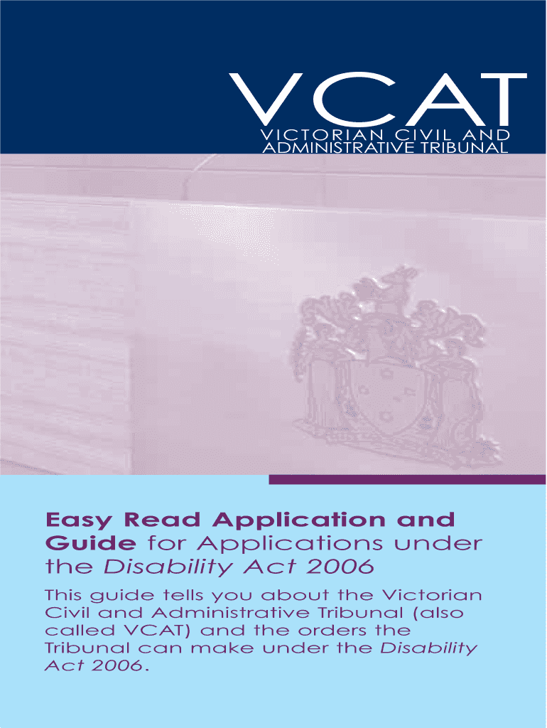 Fillable Online Easy read Guide and Application under the ... - HAAA ...