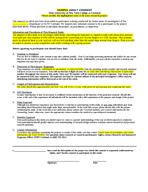 SAMPLE ADULT CONSENT - www2 cortland Doc Template | pdfFiller