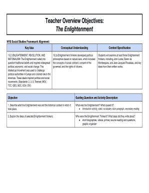 Fillable Online Teacher Overview Objectives: Fax Email Print - pdfFiller