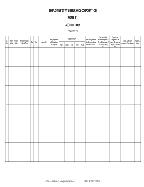 Fillable Online ACCIDENT BOOK Fax Email Print - pdfFiller