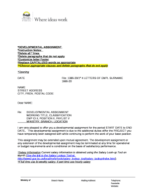 *DEVELOPMENTAL ASSIGNMENT Doc Template | pdfFiller