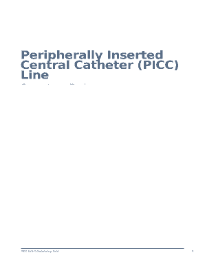 Peripherally Inserted Central Catheter (PICC) Line - www2 health vic gov Doc Template | pdfFiller