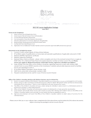 Fillable Online 2017 GP Locum Application Package Fax Email Print ...