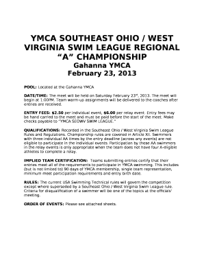 Gahanna YMCA Doc Template | pdfFiller