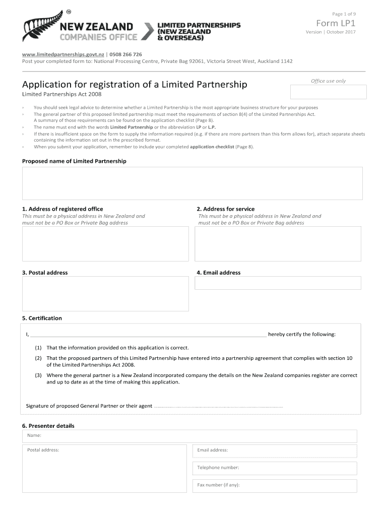Fillable Online Form LP1 Fax Email Print - pdfFiller