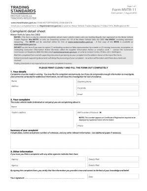 Mvtr Form - Fill Online, Printable, Fillable, Blank | pdfFiller