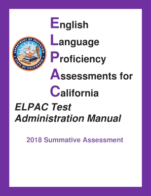 Fillable Online ELPAC Test Fax Email Print - pdfFiller