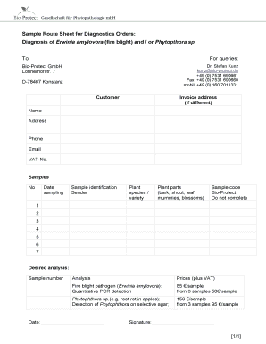 Fillable Online Sample Route Sheet for Diagnostics Orders: Fax Email ...