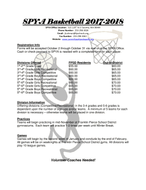 Spya Basketball - Fill Online, Printable, Fillable, Blank | pdfFiller