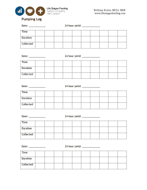 Fillable Online Pumping Log Fax Email Print - pdfFiller