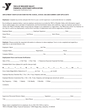 Pre Employment Verification Form | pdfFiller