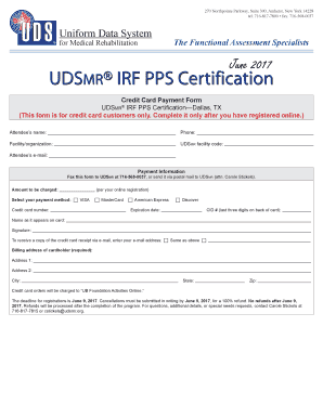Fillable Online UDSmr IRF PPS CertificationDallas, TX Fax Email Print ...