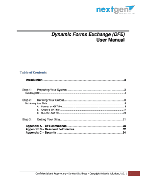 Fillable Online Dynamic Forms Exchange (DFE) Fax Email Print - pdfFiller