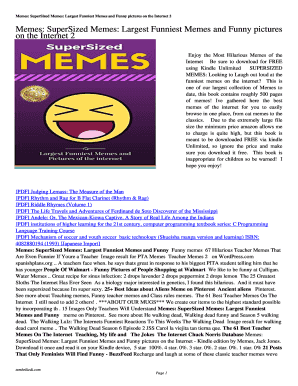 Fillable Online Memes: SuperSized Memes: Largest Funniest Memes and ...