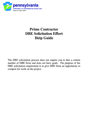 Fillable Online DBE Solicitation Effort Fax Email Print - pdfFiller