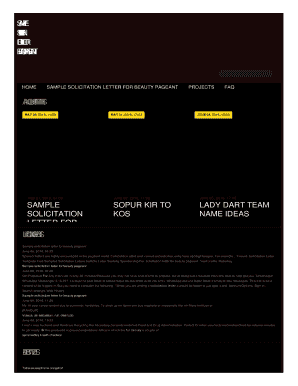 Fillable Online SAMPLE SOLICITATION LETTER FOR BEAUTY PAGEANT Fax Email ...