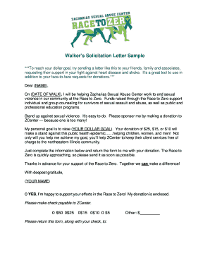 Fillable Online Walkers Solicitation Letter Sample Fax Email Print ...