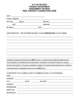 Fillable Online REAL PROPERTY CORRECTION FORM Fax Email Print - pdfFiller