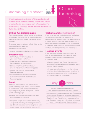 Fillable Online Fundraising tip sheet Fax Email Print - pdfFiller