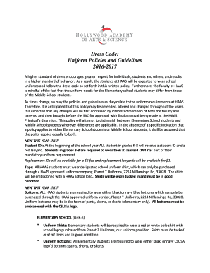 Fillable Online Uniform Policies and Guidelines Fax Email Print - pdfFiller
