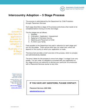 Fillable Online Intercountry Adoption 5 Stage Process Fax Email Print ...