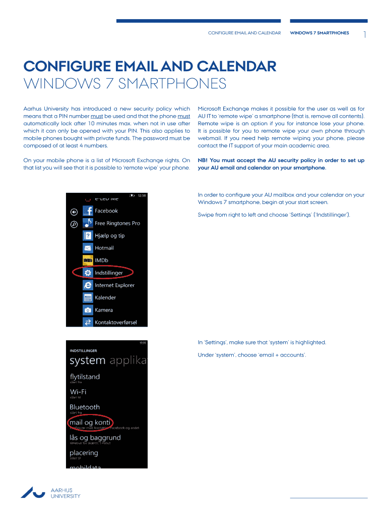 Fillable Online configure email and calendar Fax Email Print - pdfFiller
