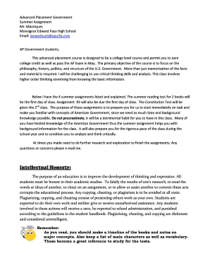 Fillable Online Advanced Placement Government Fax Email Print - pdfFiller