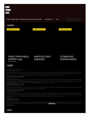 Fillable Online FREE PRINTABLE PERPETUAL BLANK CALENDAR Fax Email Print ...